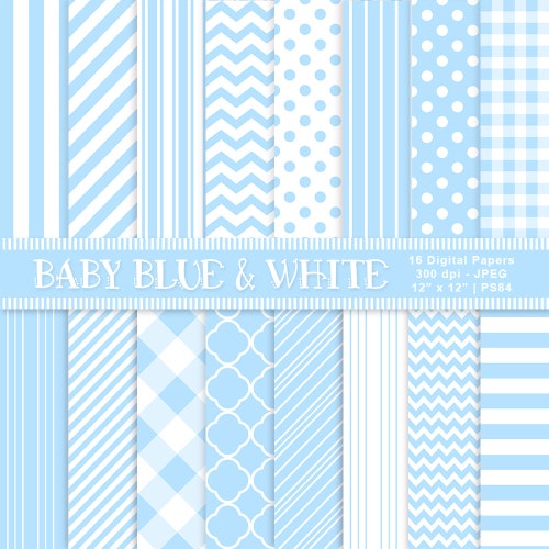 Baby Boy Digital Paper - Etsy
