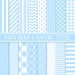 Baby Blue Digital Patterned Papers, Baby Shower, Baby Blue & White ...
