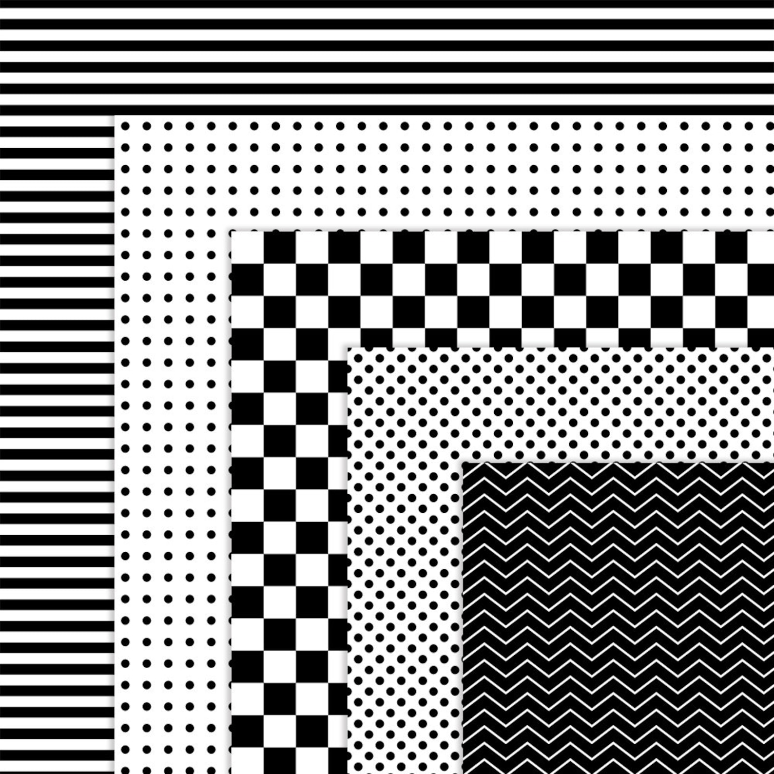 Black & White Digital Paper Bundle Digital Background Paper - Etsy
