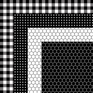 Black & White Patterned Paper, Digital Scrapbook Papers, Geometric ...
