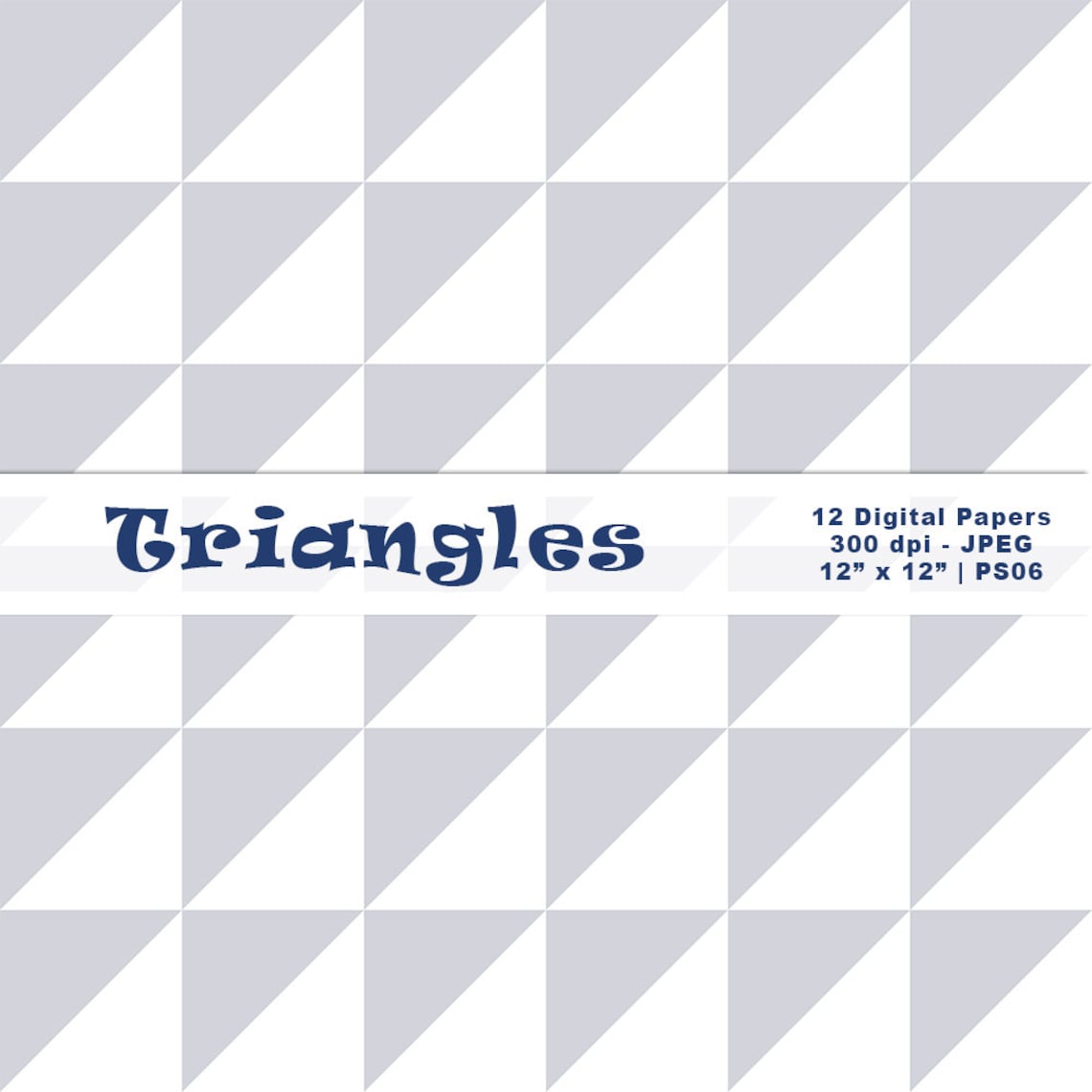 Triangle Papers Geometric Paper Digital Scrapbook Papers | Etsy