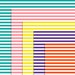 Stripes Digital Paper, Horizontal Stripes Paper, Rainbow Stripes ...