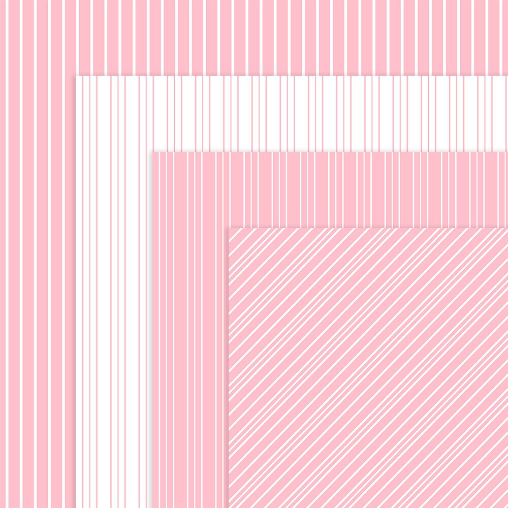 Pink Digital Baby Shower Papers, Baby Pink & White, Baby Girl Patterned ...
