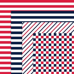 Patriotic 4th of July Digital Paper, Independence Day Digital Paper ...