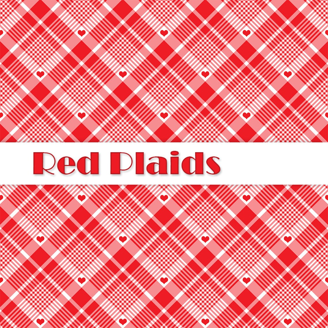 Red Plaid Paper, Digital Plaids, Plaid Printable Paper, Plaid Digital ...