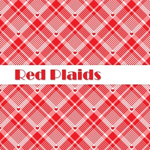 Red Plaid Paper, Digital Plaids, Plaid Printable Paper, Plaid Digital ...