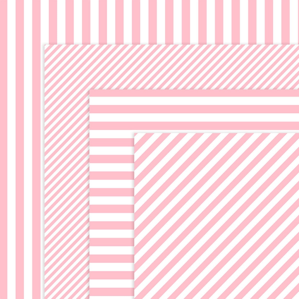 Pink Digital Baby Shower Papers, Baby Pink & White, Baby Girl Patterned ...