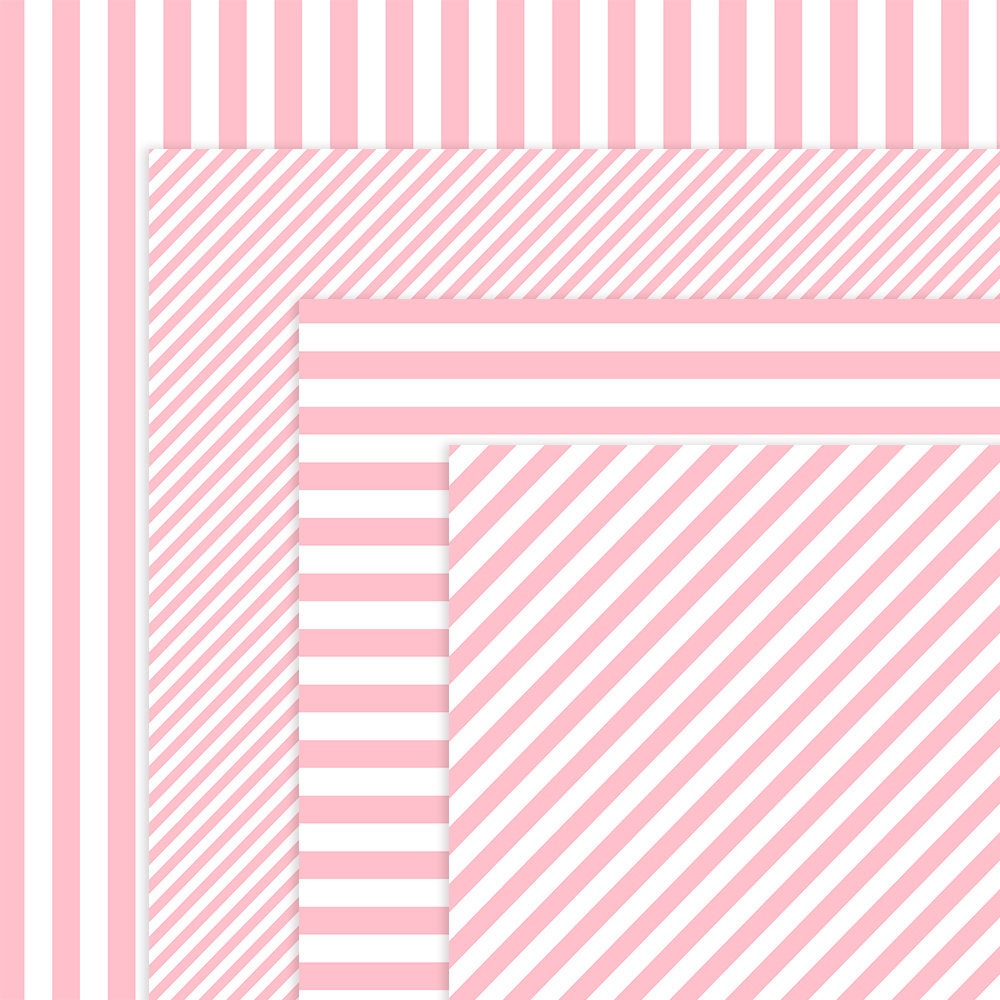 Pink Digital Baby Shower Papers, Baby Pink & White, Baby Girl Patterned ...