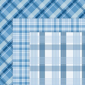 Blue Winter Plaids, Digital Paper, Holiday Patterns, Christmas Paper ...
