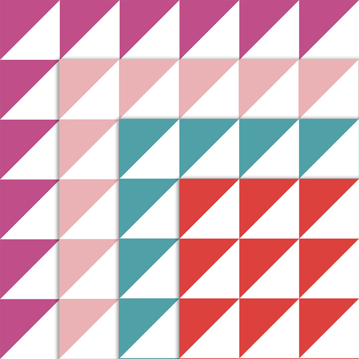 Triangle Papers Geometric Paper Digital Scrapbook Papers | Etsy