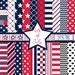 Patriotic 4th of July Digital Paper, Independence Day Digital Paper ...