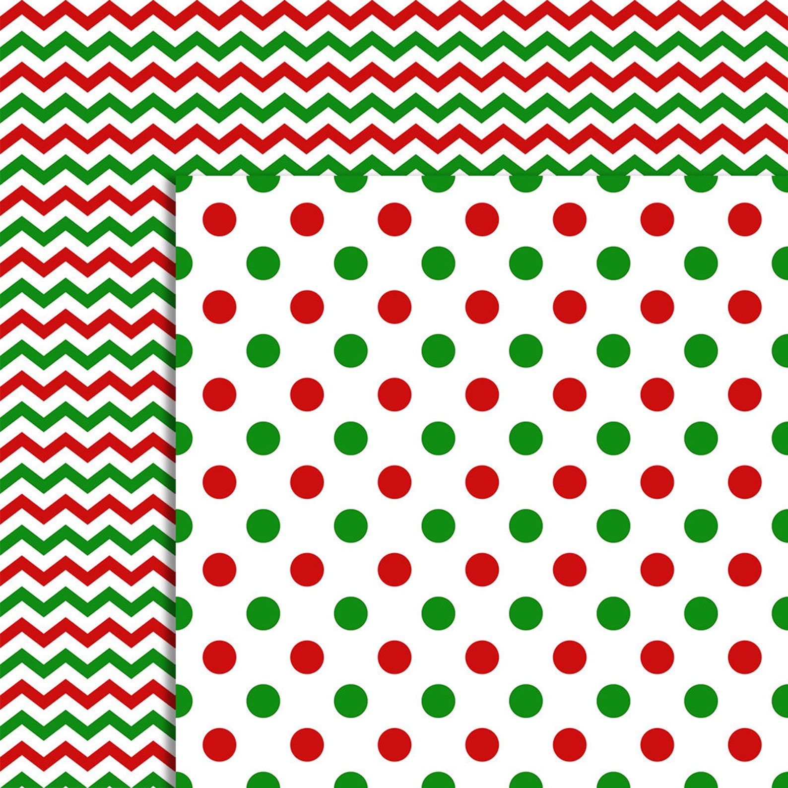 Red and Green Digital Paper Christmas Scrapbook Paper - Etsy