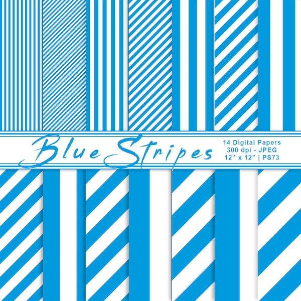 Blue Stripe Backdrop - Etsy