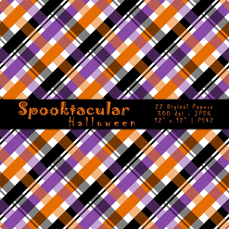 Halloween Paper Digital Halloween Orange and Black Paper - Etsy