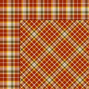 Autumn Plaids Digital Paper, Fall Digital Papers, Autumn Backgrounds ...