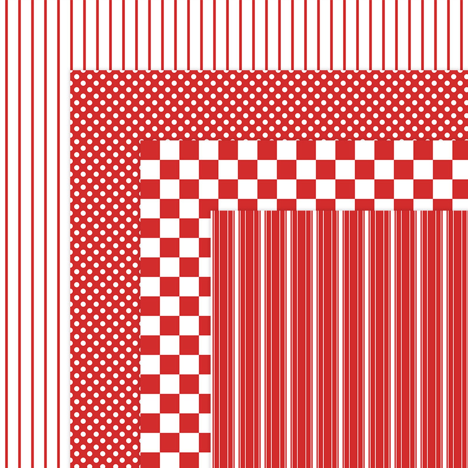 Red & White Paper Digital Scrapbook Papers Red Backgrounds - Etsy