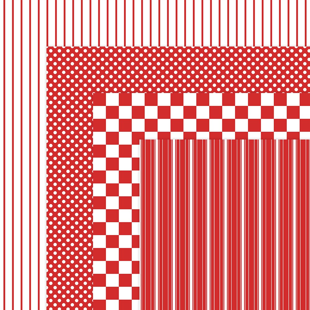 Red & White Paper Digital Scrapbook Papers Red Backgrounds | Etsy