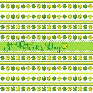 St. Patrick's Day Digital Papers, Shamrock Patterns, Irish Paper, Green ...