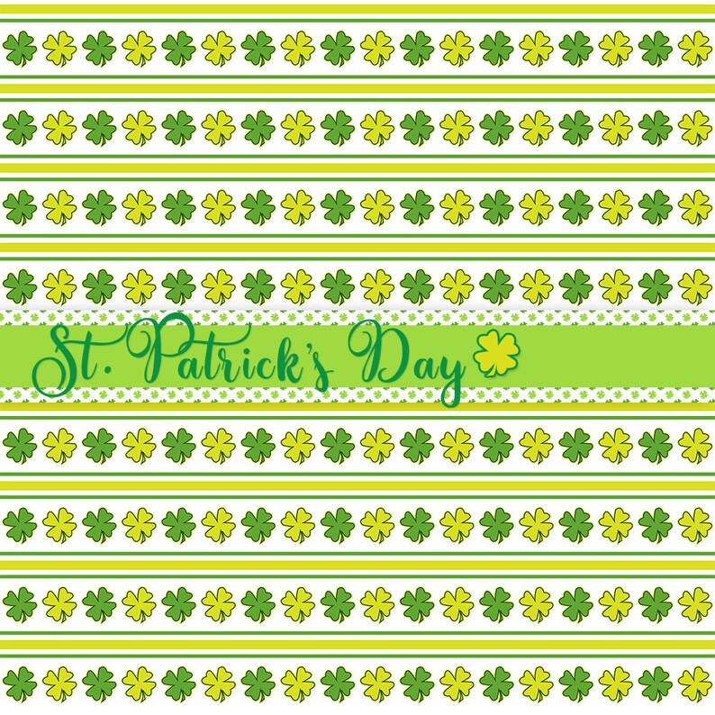 St. Patrick's Day Digital Papers Shamrock Patterns Irish | Etsy