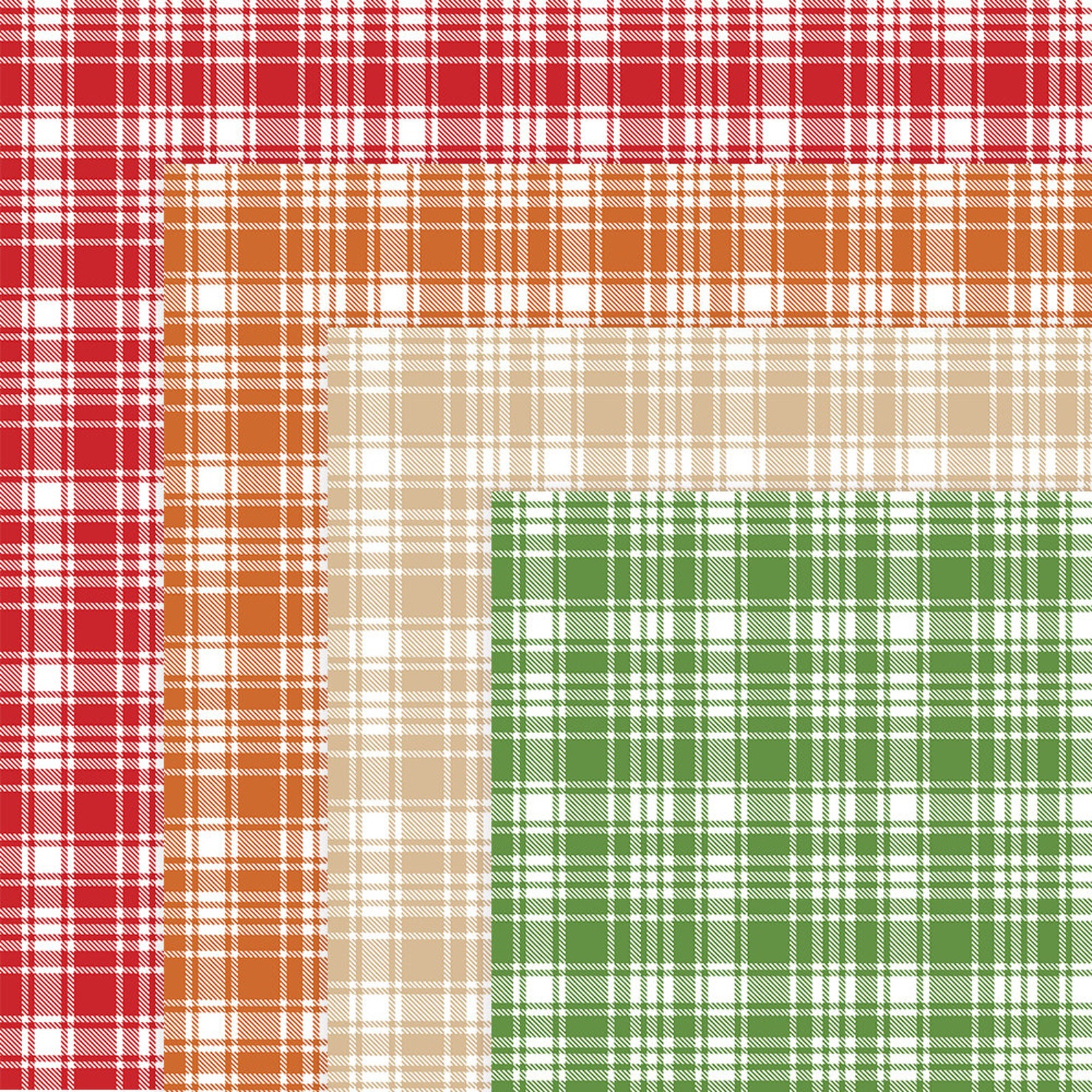 Homespun Plaids Digital Paper Plaid Backgrounds Printable - Etsy
