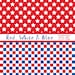 Red White & Blue Digital Paper, Patriotic Paper, Independence Day, July ...