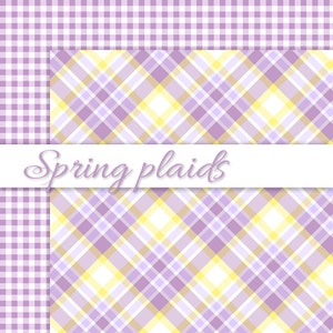 Spring Plaids, Digital Easter Paper, Digital Plaid Paper, Spring ...
