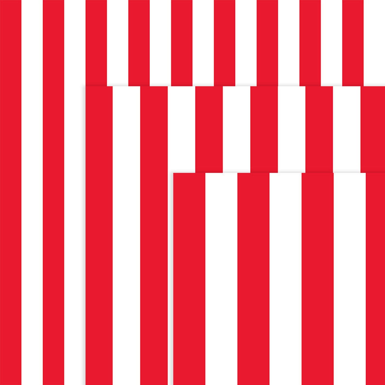 Red & White Striped Digital Paper, Vertical and Diagonal Stripes ...