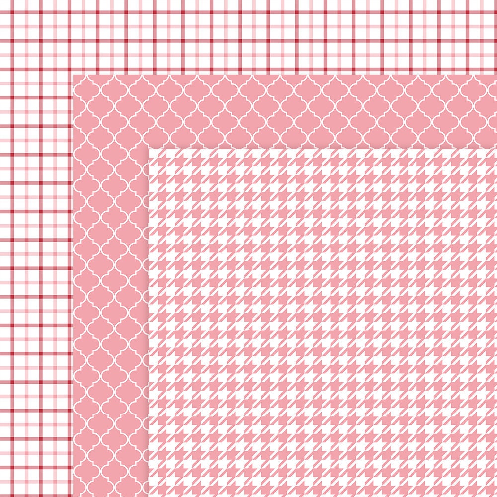Red and Pink Digital Paper Valentine Background Papers Heart | Etsy