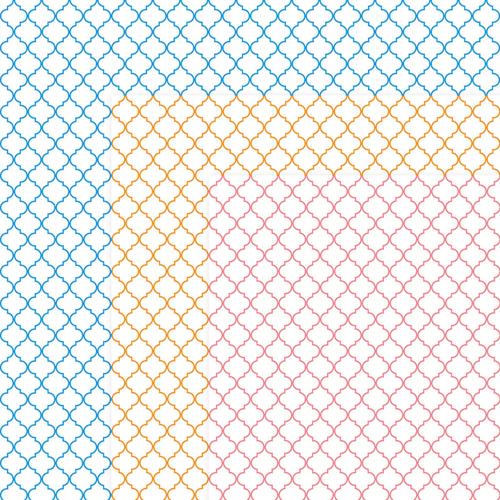 Moroccan Trellis Paper Quatrefoil Digital Papers Background | Etsy