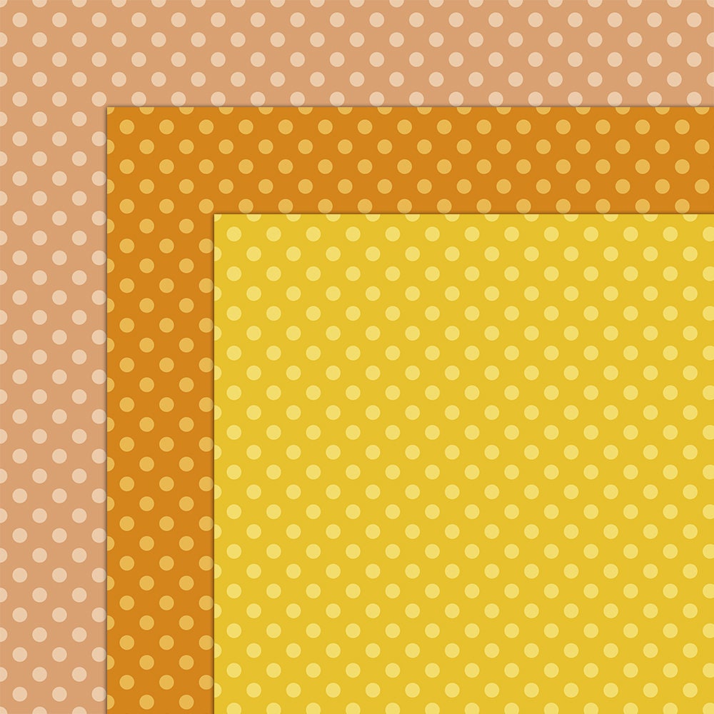 Fall Polka Dot Paper, Autumn Polka Dot Paper, Digital Scrapbook Paper ...