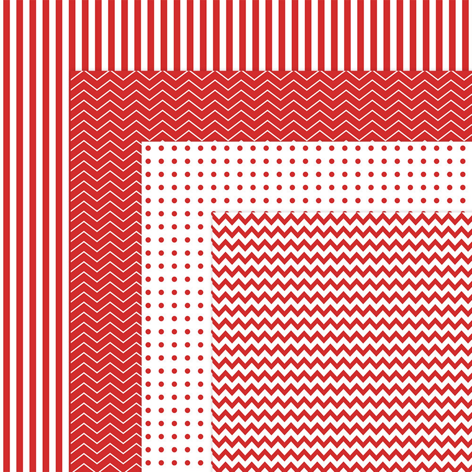 Red & White Paper Digital Scrapbook Papers Red Backgrounds - Etsy