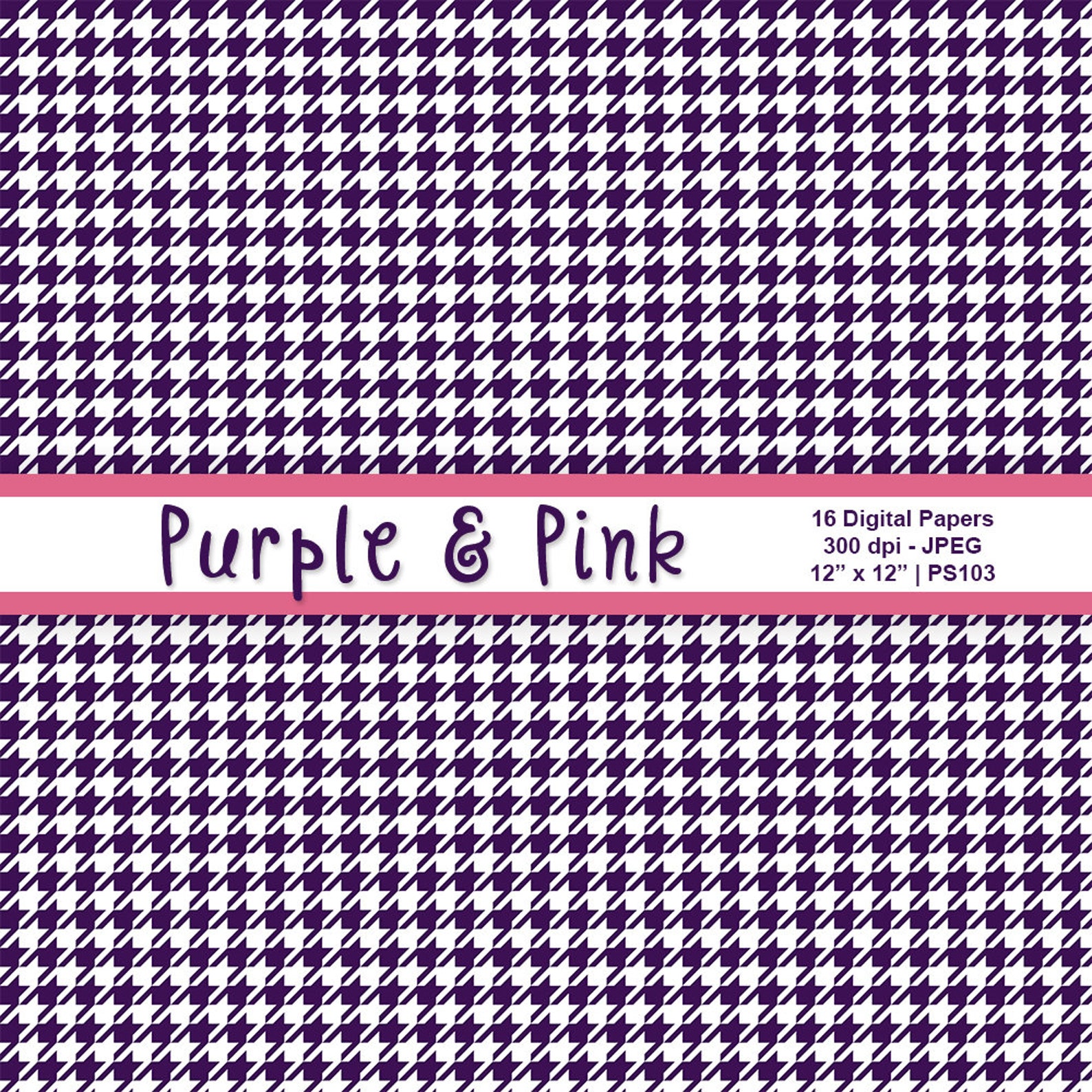 Purple and Pink Digital Paper Scrapbook Paper Purple | Etsy