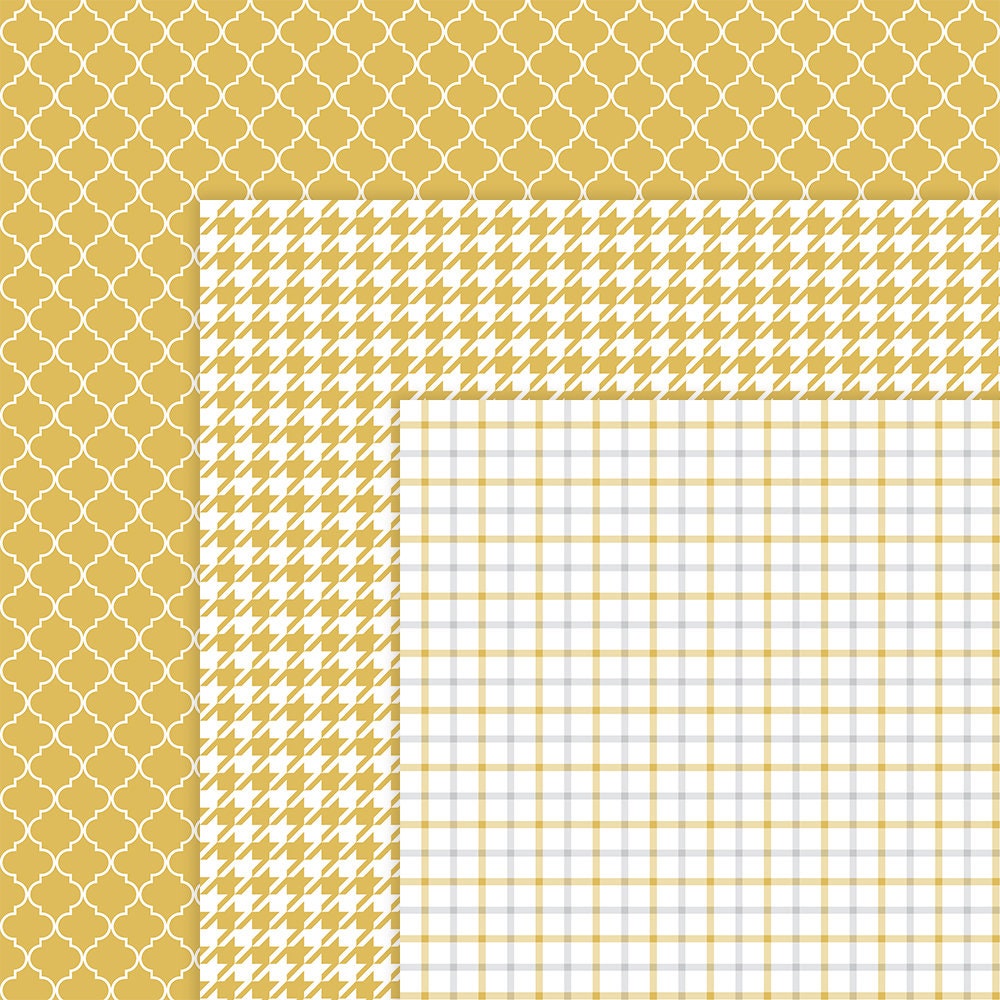 Silver and Gold Digital Paper Scrapbook Patterns Silver and - Etsy