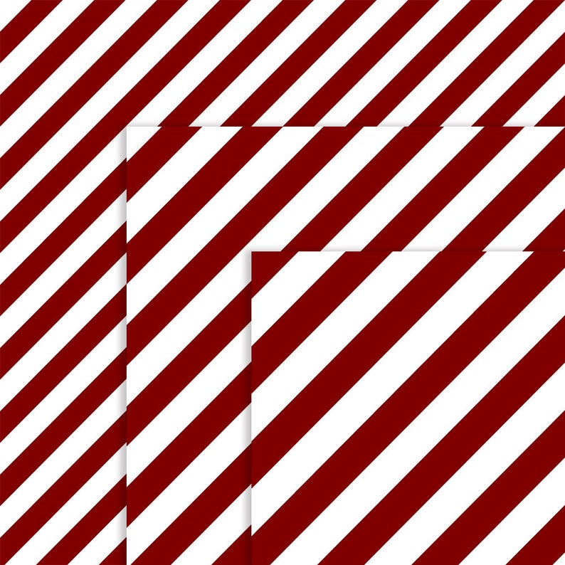 Digital Maroon Striped Papers, Maroon Backgrounds, Scrapbook Paper ...
