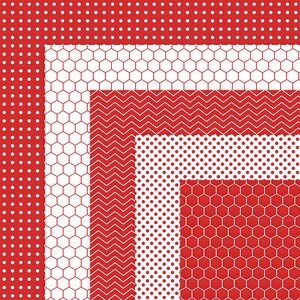 Red & White Digital Papers, Red Backgrounds, Scrapbook Paper, Printable ...