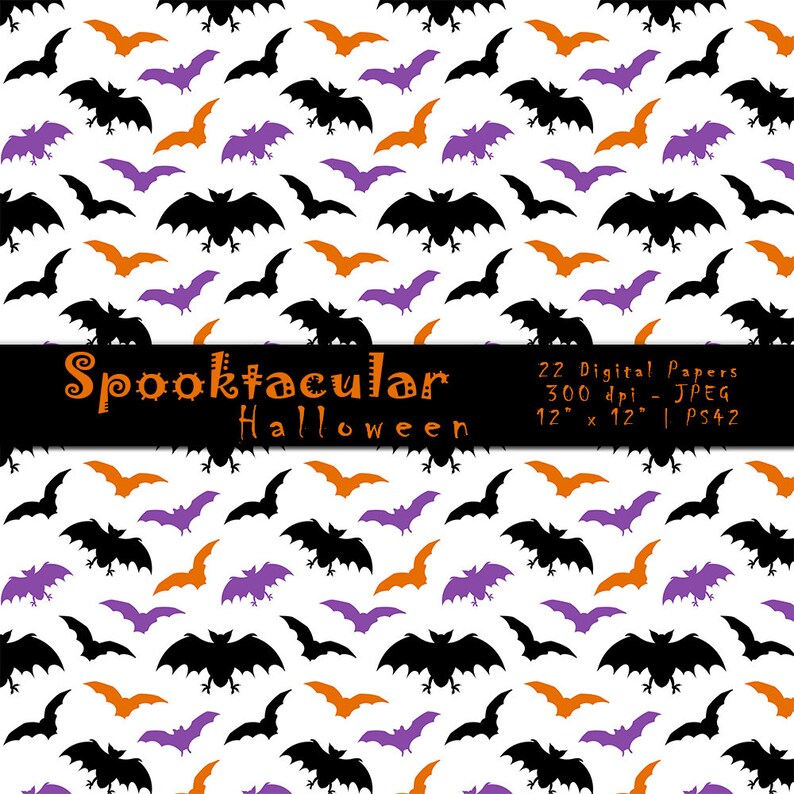 Halloween Paper Digital Halloween Orange and Black Paper - Etsy