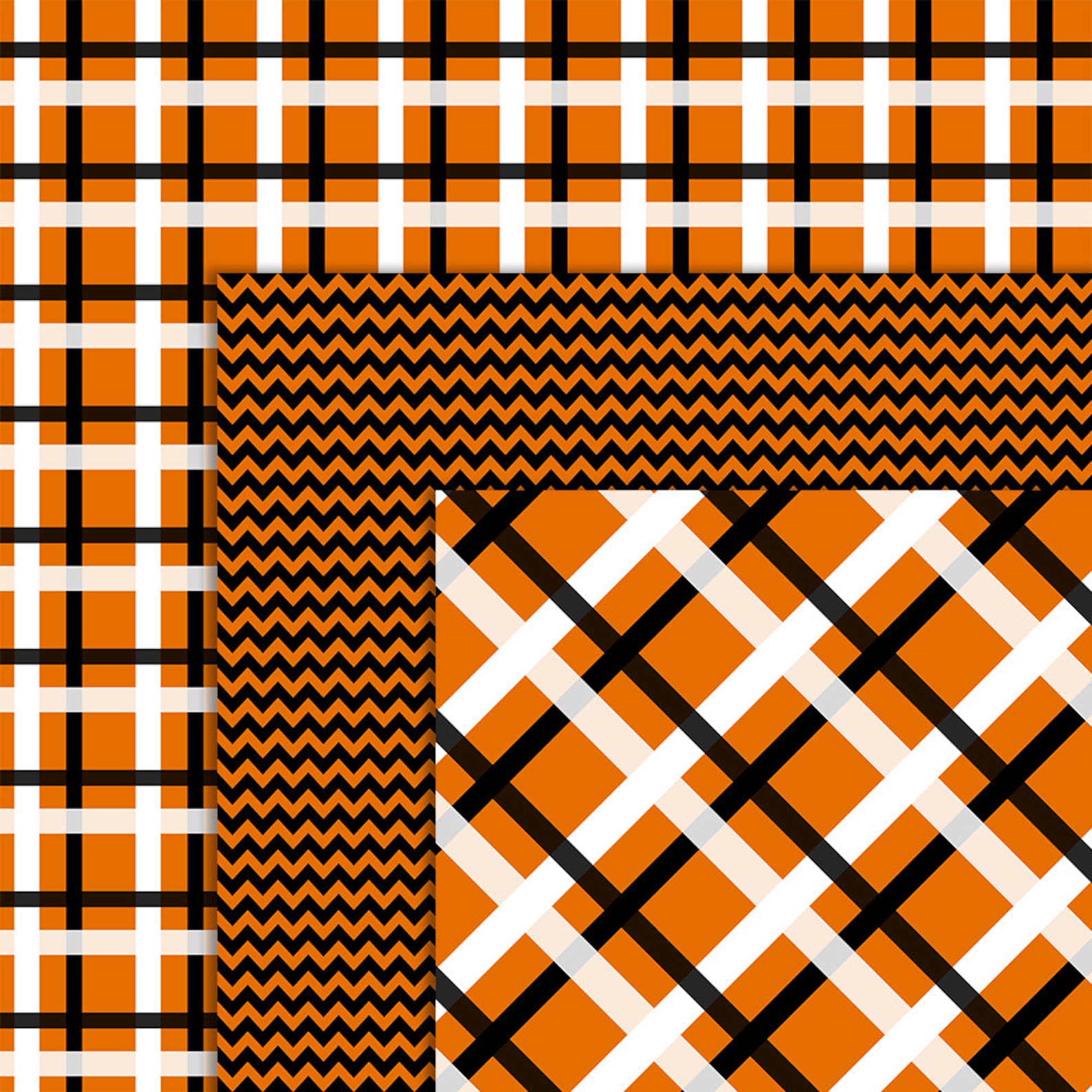 Orange and Black Digital Paper Halloween Background Papers | Etsy