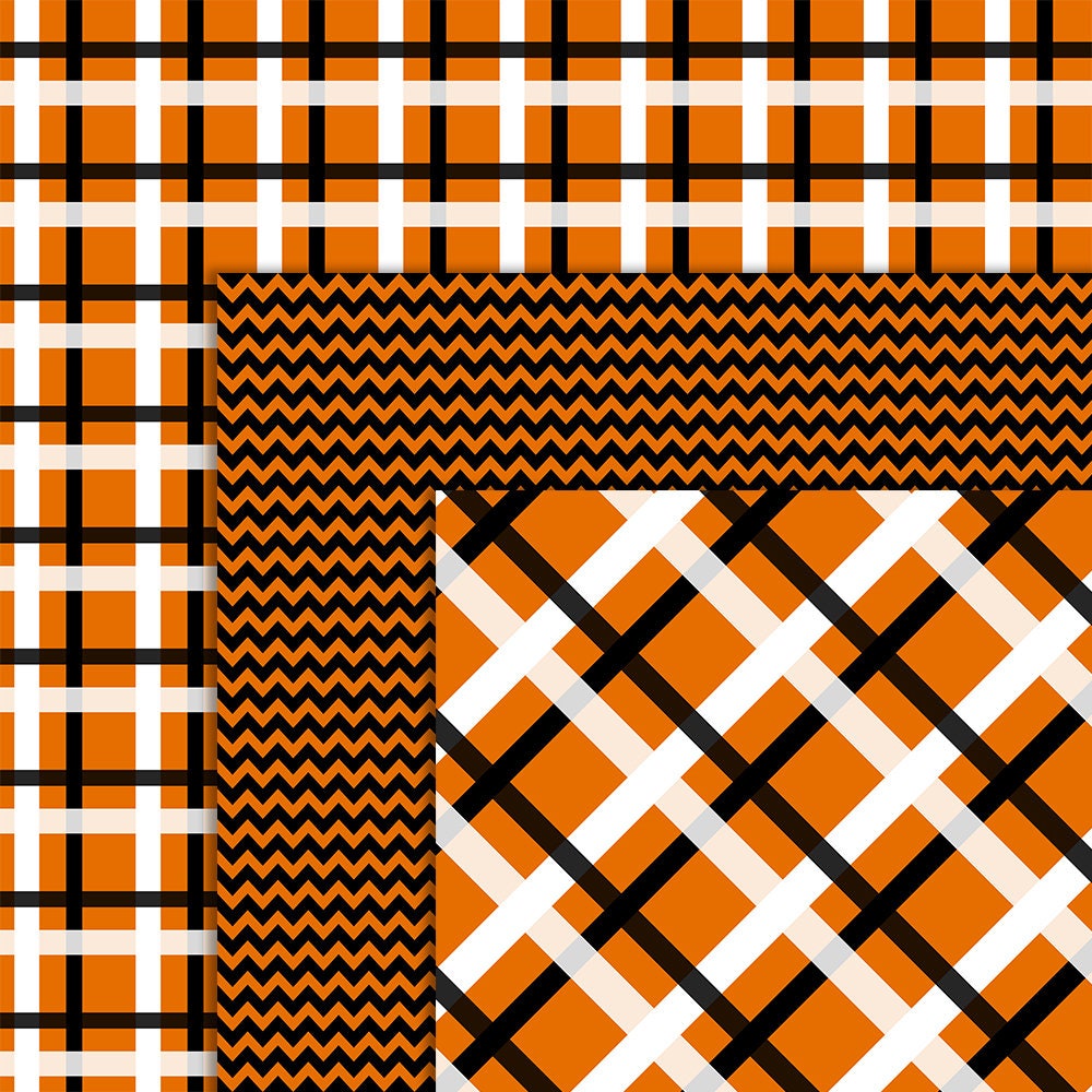 Orange and Black Digital Paper Halloween Background Papers | Etsy