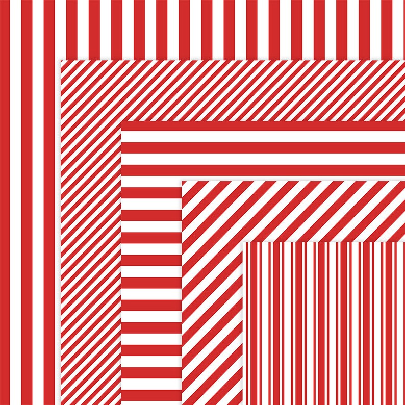 Red & White Digital Papers, Red Backgrounds, Scrapbook Paper, Printable ...