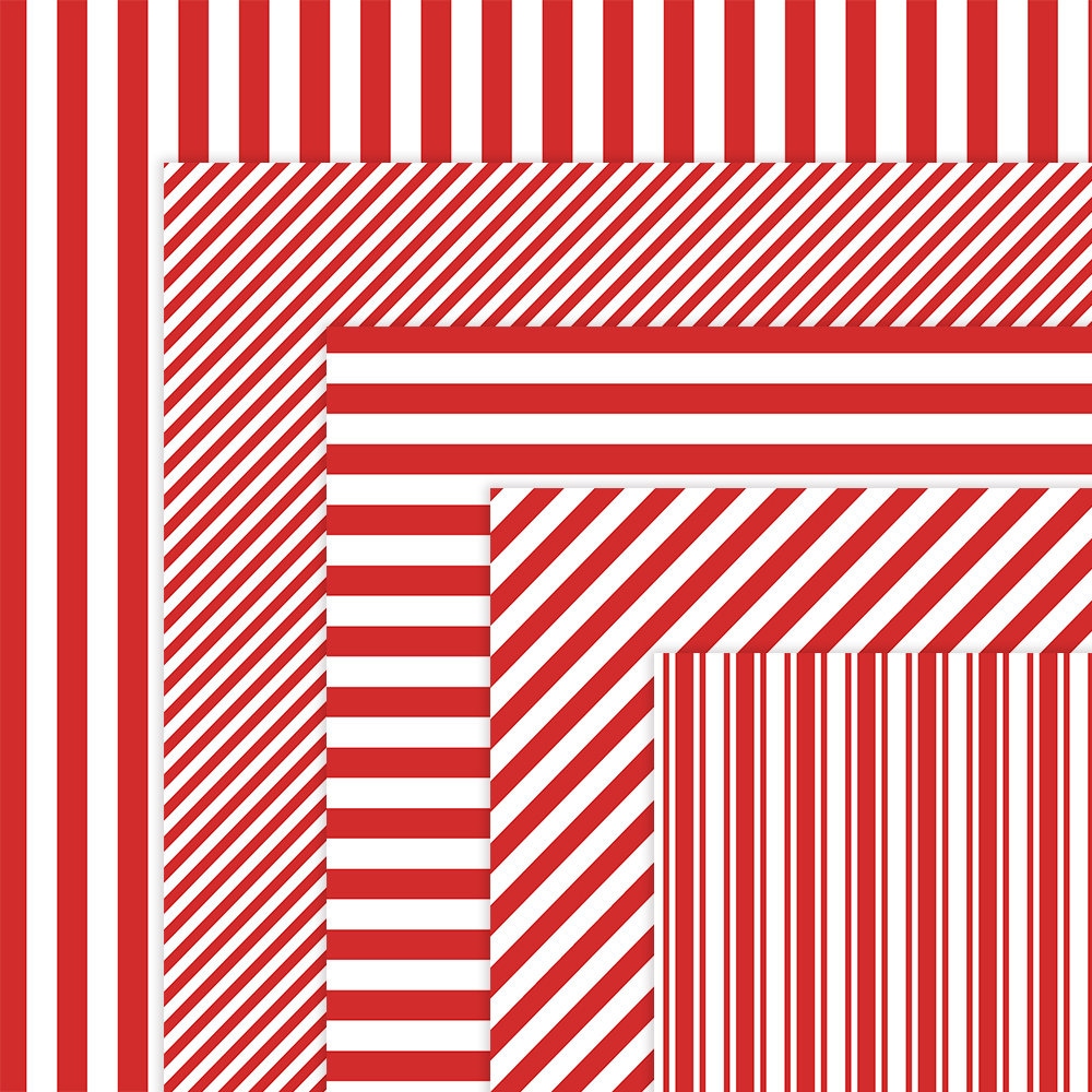 Red & White Digital Papers Red Backgrounds Scrapbook Paper | Etsy
