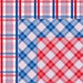 Red White & Blue Digital Plaid Paper, Patriotic Papers, July 4th ...