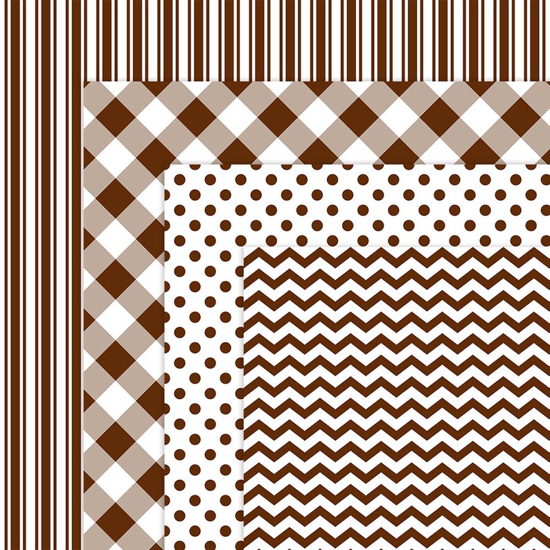 Brown & White Digital Papers Brown Patterned Background - Etsy