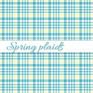 Spring Plaids, Digital Easter Paper, Digital Plaid Paper, Spring ...