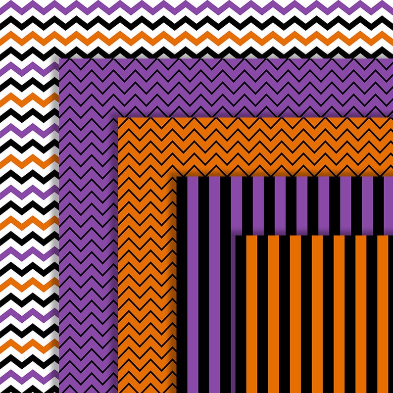 Halloween Paper Digital Halloween Orange and Black Paper | Etsy