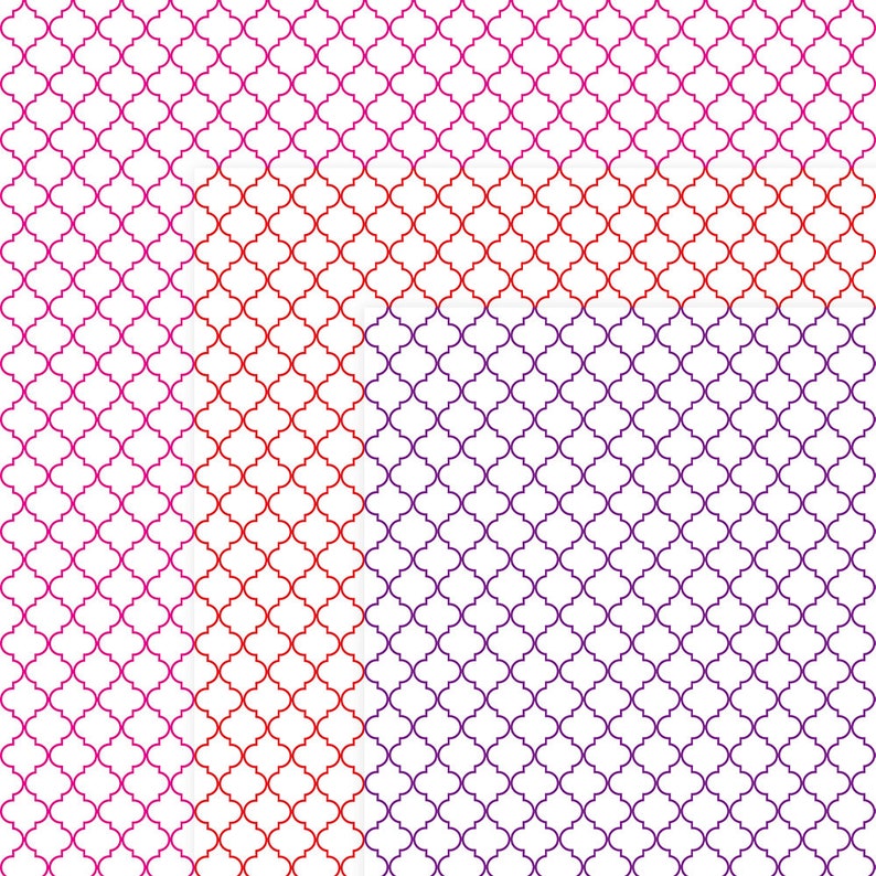 Moroccan Trellis Paper Quatrefoil Digital Papers Background | Etsy