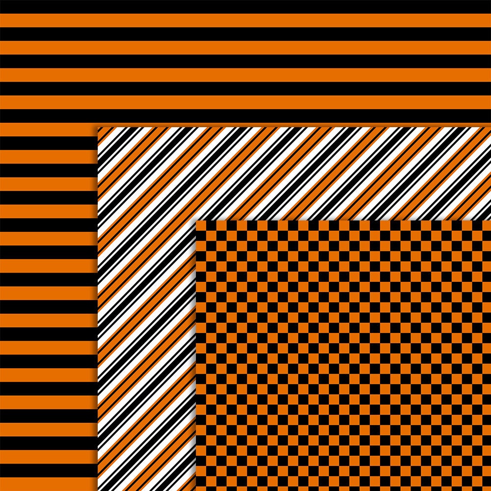 Orange and Black Digital Paper Halloween Background Papers - Etsy