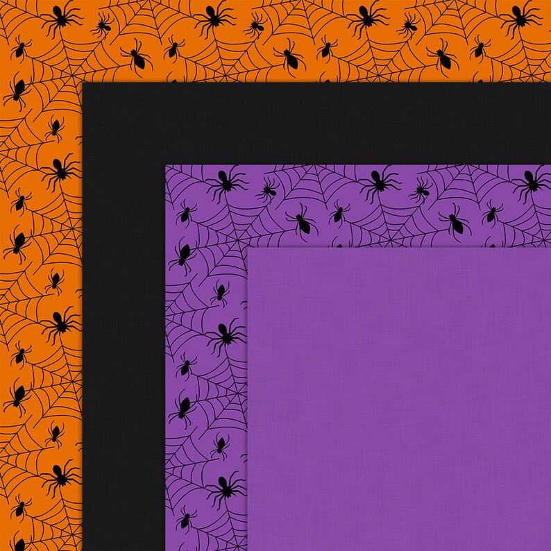 Halloween Paper Digital Halloween Orange and Black Paper - Etsy