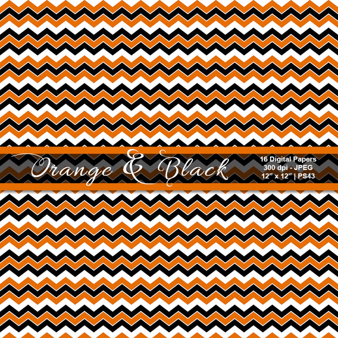 Orange and Black Digital Paper Halloween Background Papers | Etsy
