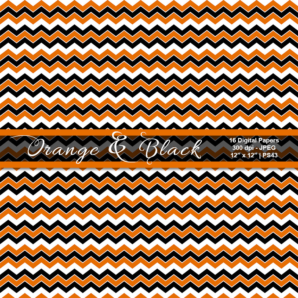 Orange and Black Digital Paper Halloween Background Papers - Etsy