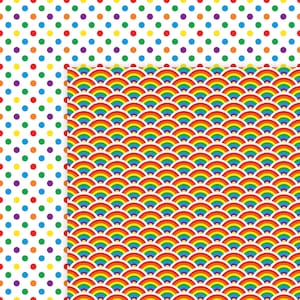 Rainbow Mix Digital Papers, Rainbow Clipart, Digital Rainbow ...